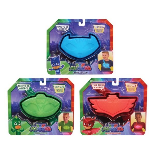 PJ MASK amulet set a 3 stusk rood blauw en groen dus 1 set (Kavel nr ...