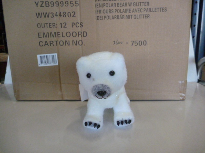 Ijsbeer met glitter pak a 12 stuks (Kavel nr: 1060352, Eindtijd : 13 ...