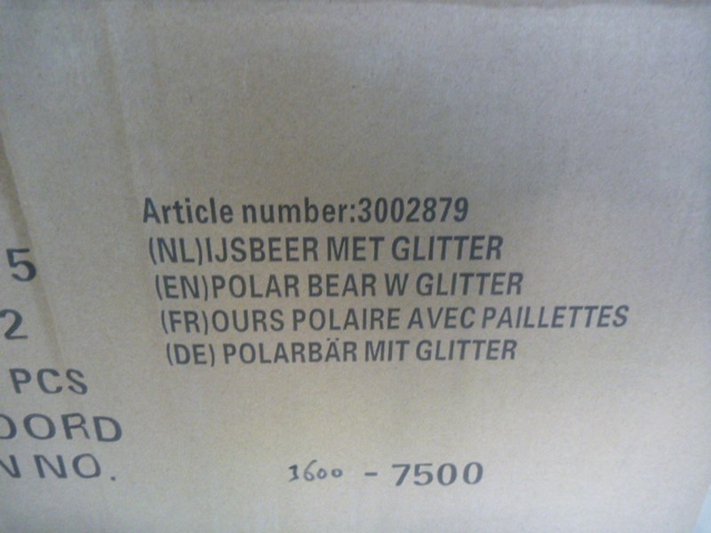 Ijsbeer met glitter pak a 12 stuks (Kavel nr: 1060352, Eindtijd : 13 ...